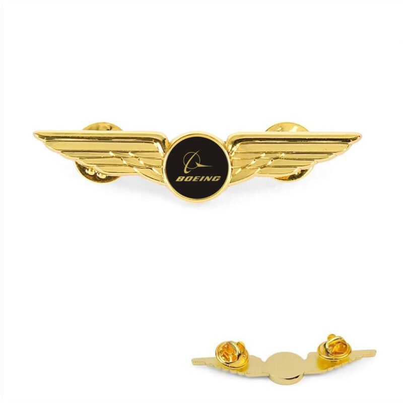 Boeing Wing, high quality zinc product, golden colour, 8cm ...